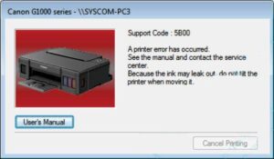 Hướng dẫn Reset máy Canon G1010, G2010, G3010 báo lỗi 5B00 - PRINTER ...